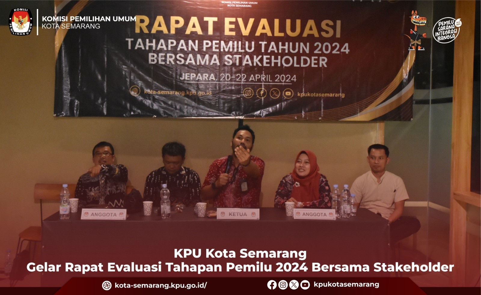 KPU KOTA-SEMARANG - KPU Kota Semarang Gelar Rapat Evaluasi Tahapan Pemilu 2024 Bersama Stakeholder